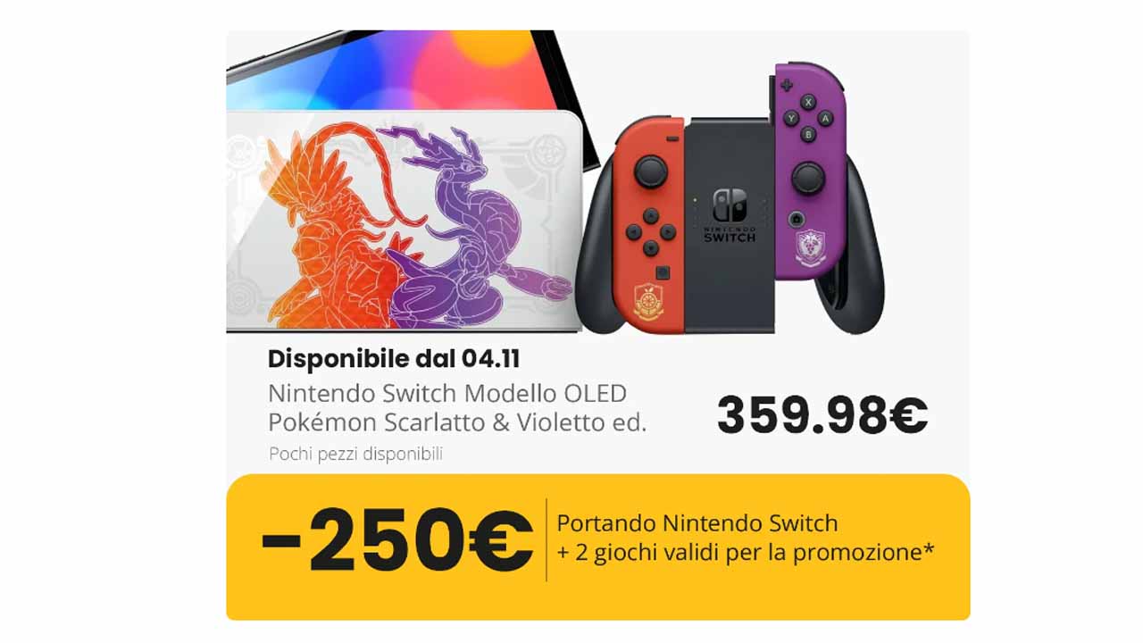 Nintendo Switch OLED: 250€ euro di sconto sull'edizione Pokémon da ...