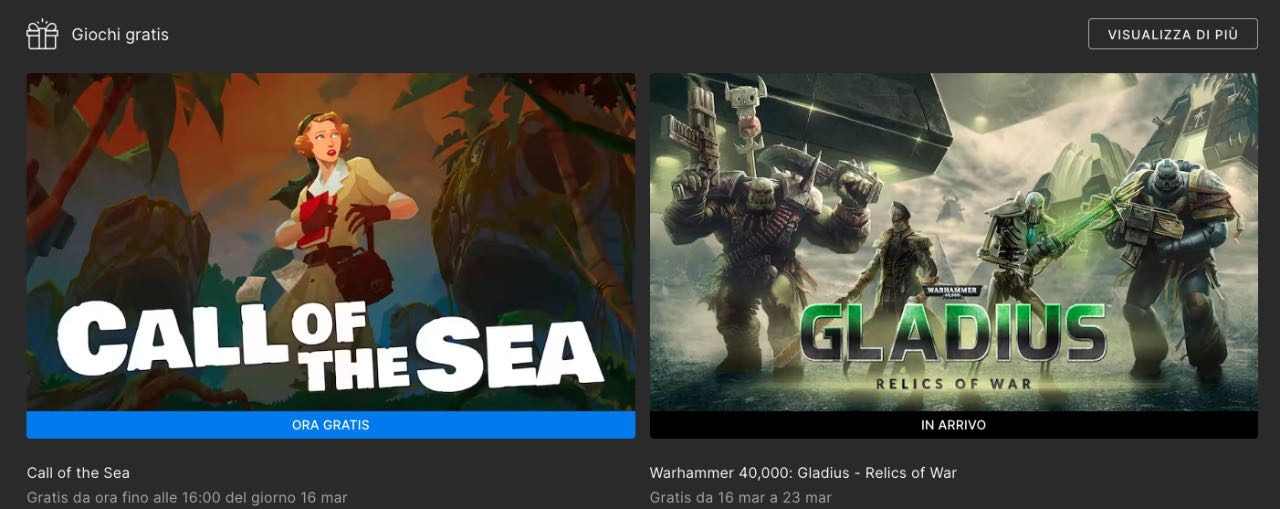 Giochi gratis PC su Epic Games Store: i regali di oggi | dal 9 al 16 Marzo - GizDeals